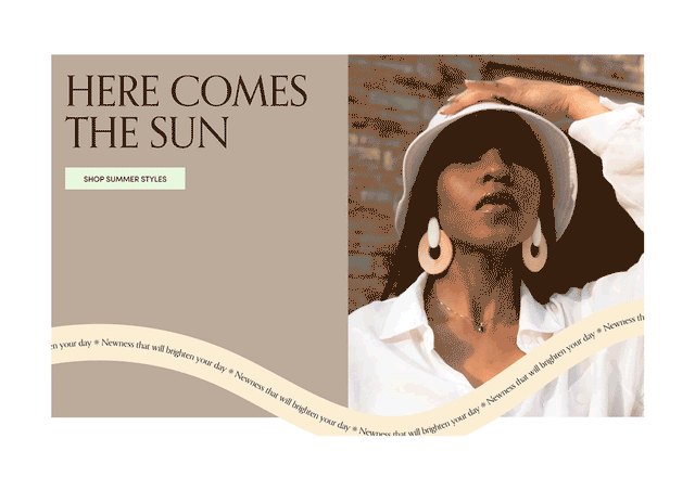 Pre-built Shopify Section: Interactive Wave Hero